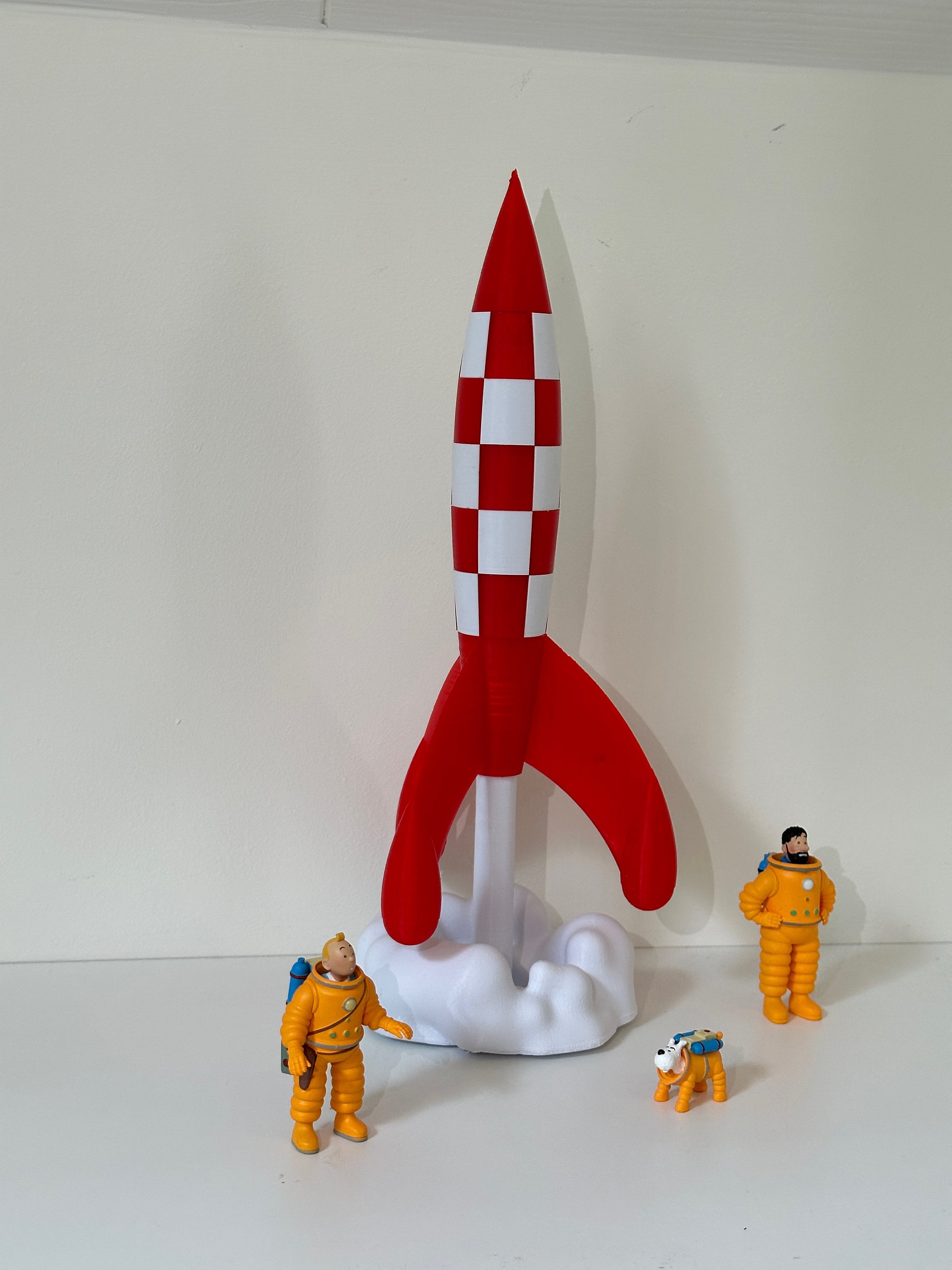 Exquisite 3D Printed Tintin Rocket Replica - Etsy