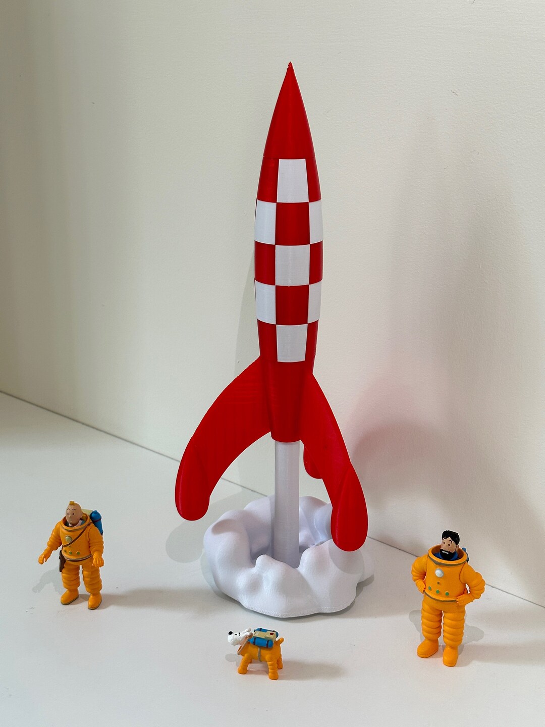 Exquisite 3D Printed Tintin Rocket Replica - Etsy
