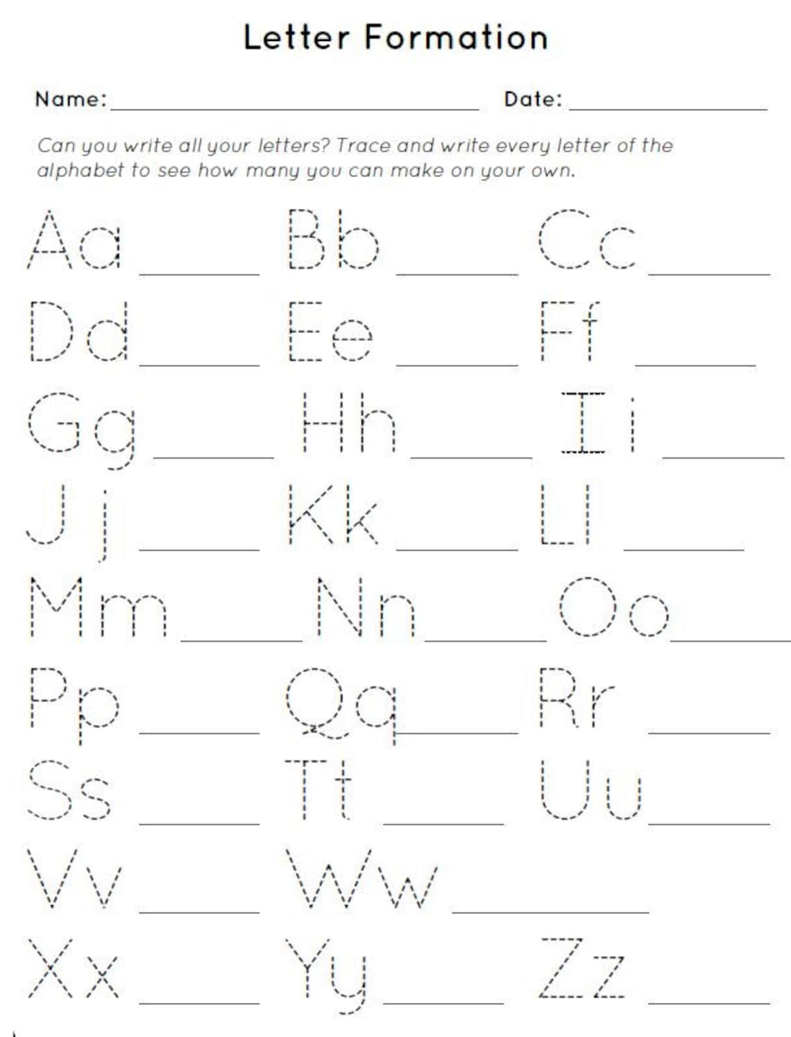 Alphabet Practice Worksheets, 66 Pages of Handwriting Practice, ABC ...