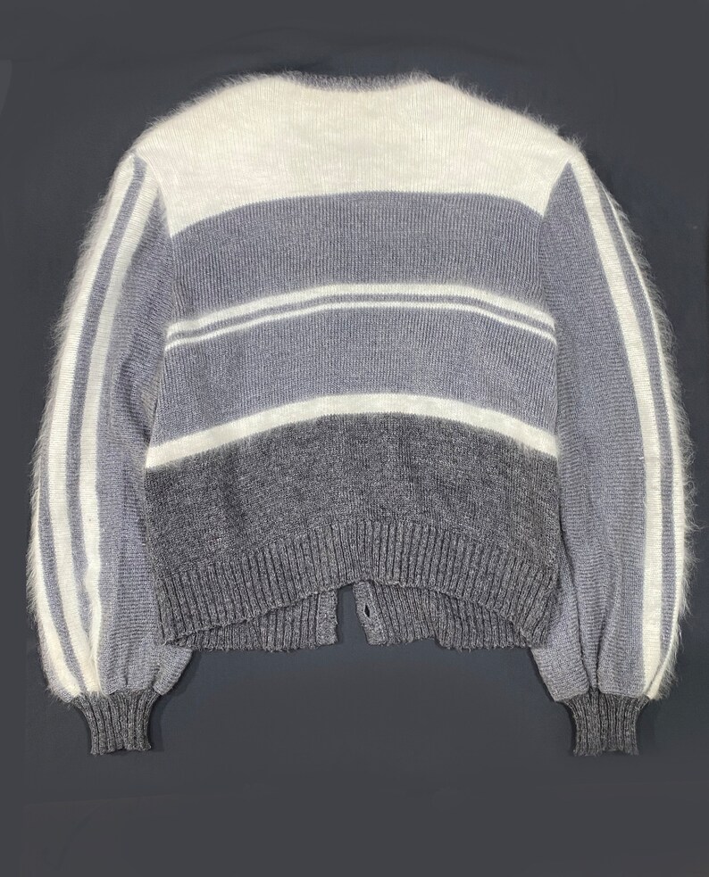 Preloved Basler Mohair Angora Wool Blend Cardigan Oversized Grey and ...