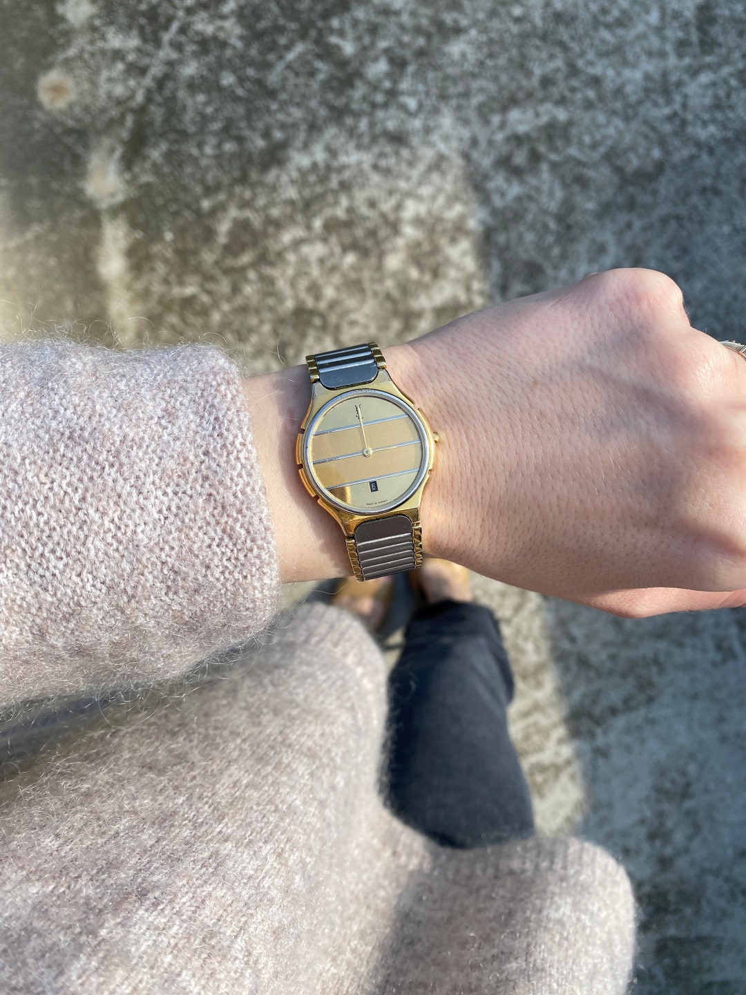 Vintage Yves Saint Laurent Watch Steel With Gold Toned Details - Etsy