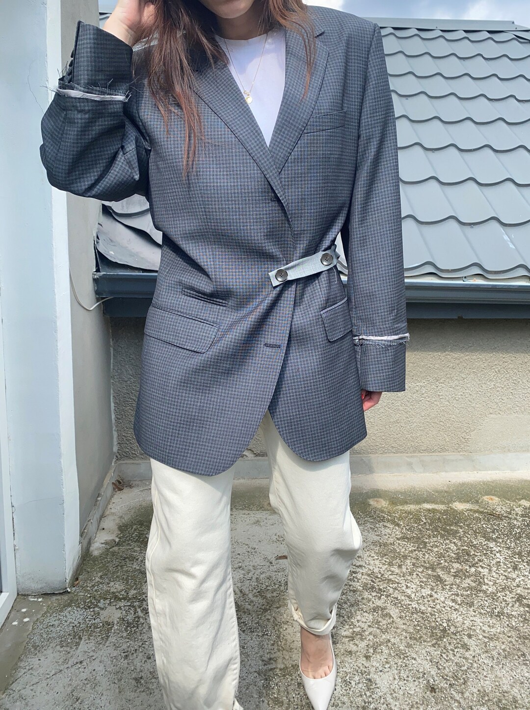 Love Blazer Made From Reconstructed Preloved Garments - Etsy