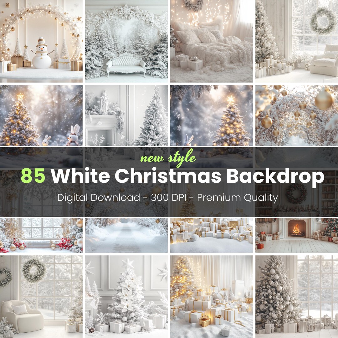 Festive Christmas Digital Backdrops: Holiday Photo Editing (PNG) - Etsy