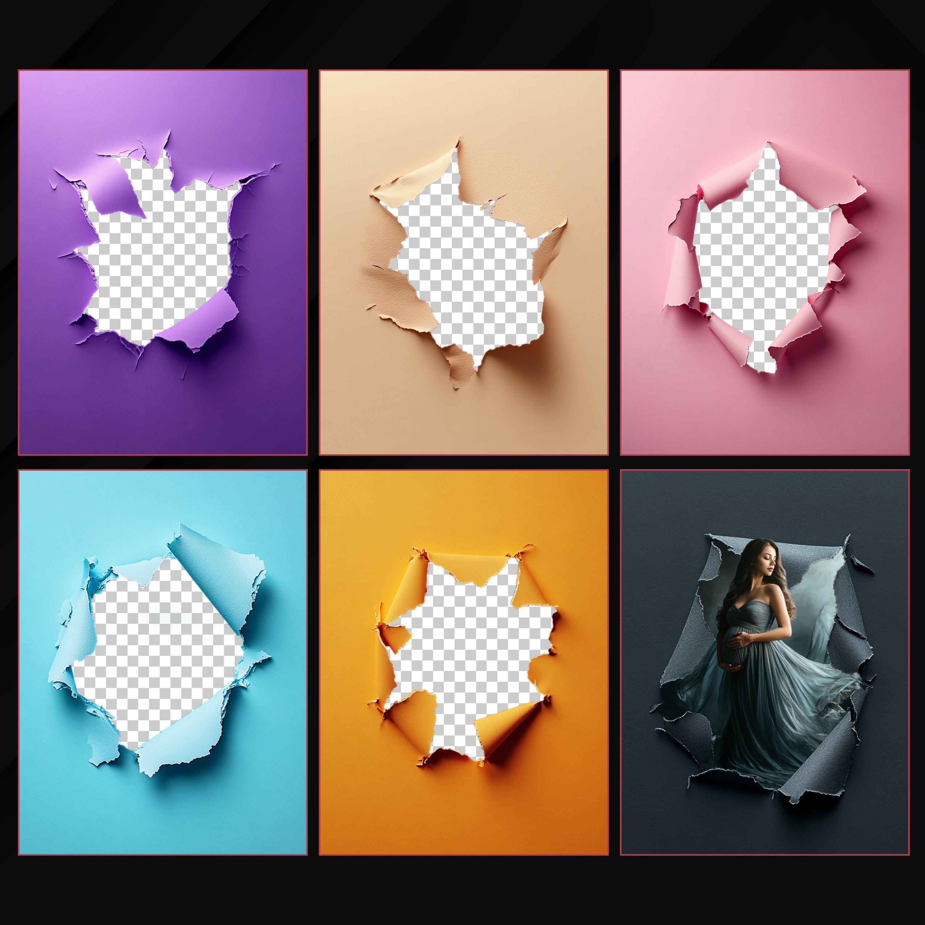 35 Ripped Paper Digital Backdrop Maternity Overlay Weddind Portret ...