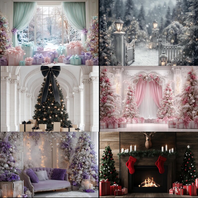 500 Christmas Backdrops: Festive Holiday Photography, Photoshop PNG ...