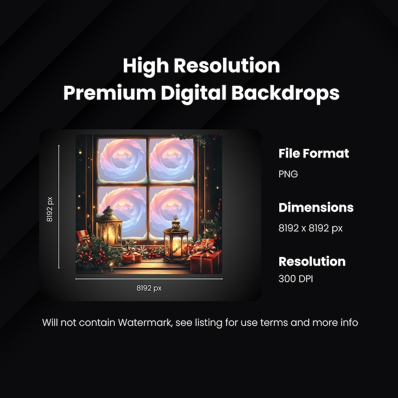 Christmas Window Overlay | Snowy Window Overlays for Winter Decor ...