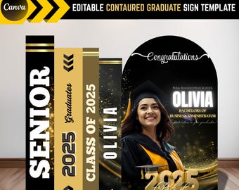 Custom Graduation Decor, Graduation Books Editable Canva, Graduate ...