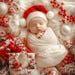 Christmas Newborn Photography Backdrop | Holiday Baby Photo Prop ...