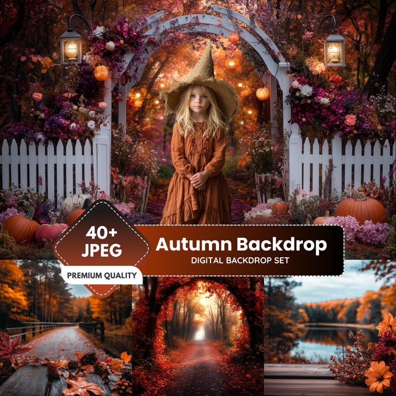 Autumn Forest Photography Backdrop Bundle (digital Download) - Etsy