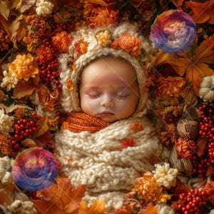 Newborn Digital Backdrop | Baby Brown Background for Autumn | PNG Baby ...