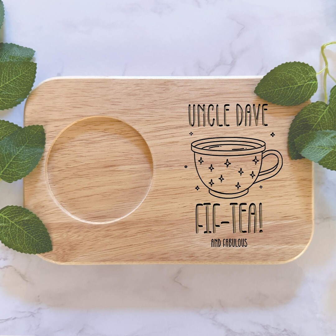 Personalised Engraved Tea & Biscuits Board | Serving Board | Uncle Fif ...