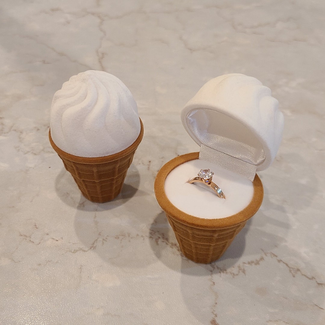 Ice Cream Ring Box | Gift Box | Jewelry Box | Proposal Box | Ring Box ...