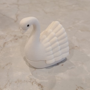 White Swan Ring Box | Gift Box | Jewelry Box | Proposal Box | Ring Box ...