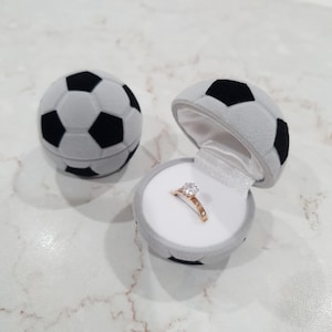 Soccer Ball Ring Box | Gift Box | Jewelry Box | Proposal Box | Ring Box ...