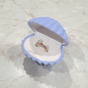 Clam Shell Ring Box | Gift Box | Jewelry Box | Proposal Box | Ring Box ...