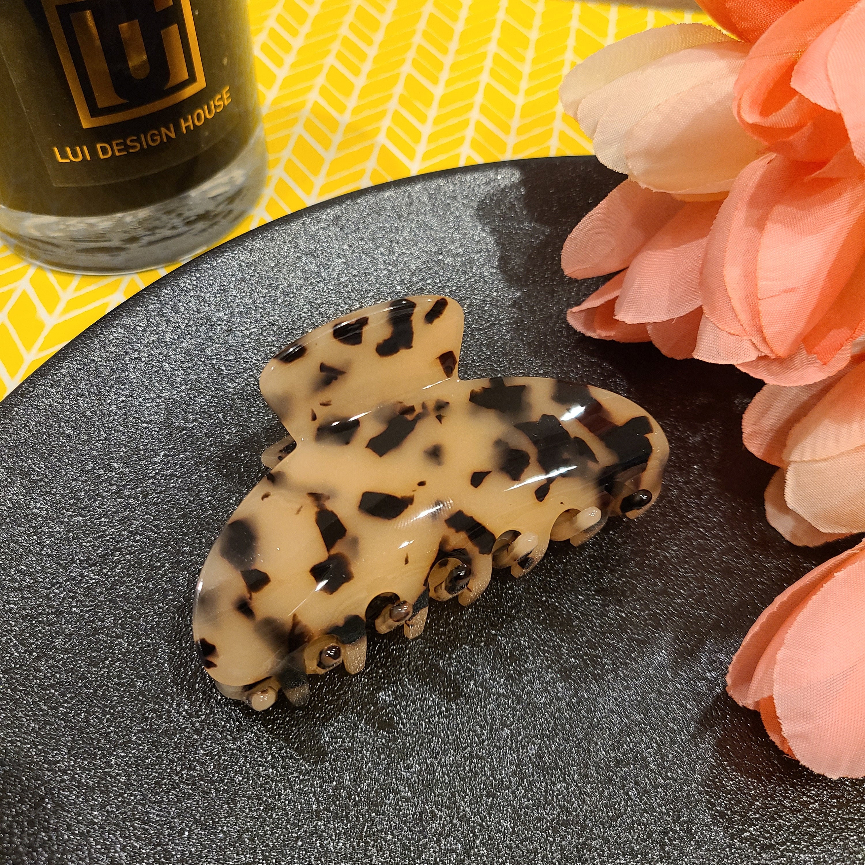 Light Tortoise Medium Acetate Tortoise Shell Jaw Hair Clip | Etsy