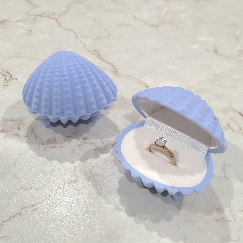 Clam Shell Ring Box | Gift Box | Jewelry Box | Proposal Box | Ring Box ...