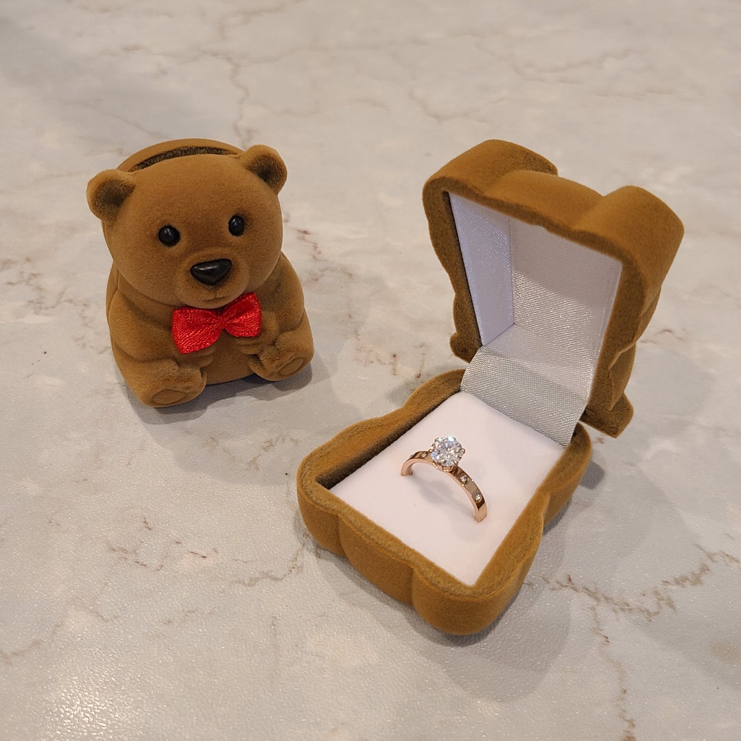 Teddy Bear Ring Box | Gift Box | Jewelry Box | Proposal Box | Ring Box ...