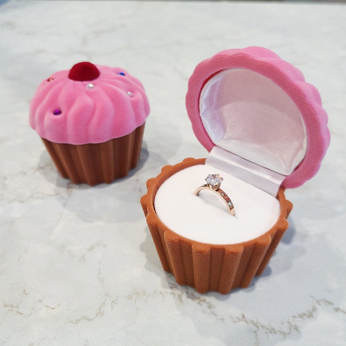 Cupcake Ring Box Gift Box Jewelry Box Proposal Box - Etsy