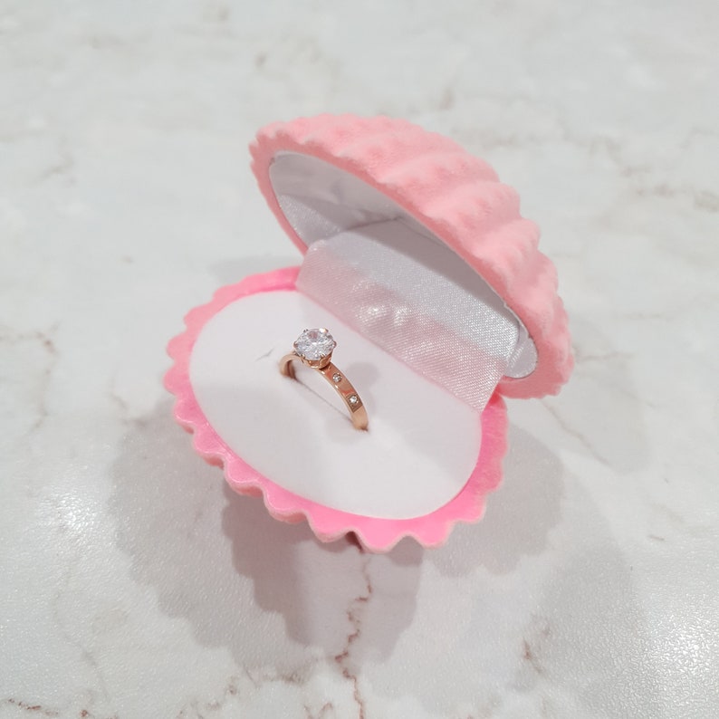 Clam Shell Ring Box Gift Box Jewelry Box Proposal Box - Etsy