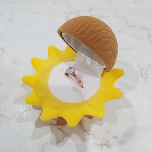 Sunflower Ring Box | Gift Box | Jewelry Box | Proposal Box | Ring Box ...