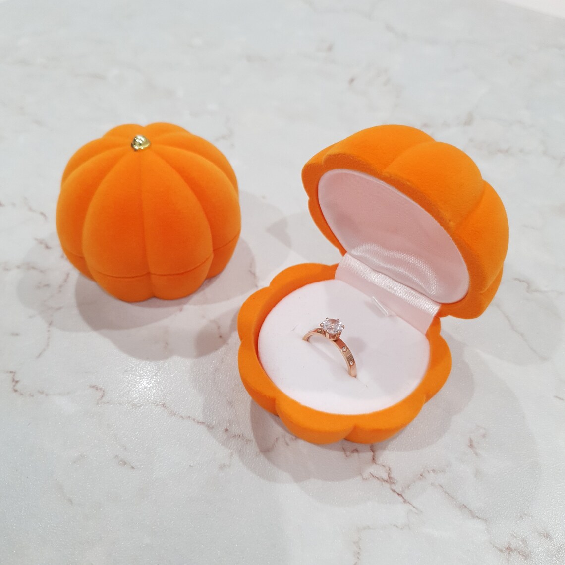 Pumpkin Ring Box Gift Box Jewelry Box Proposal Box - Etsy