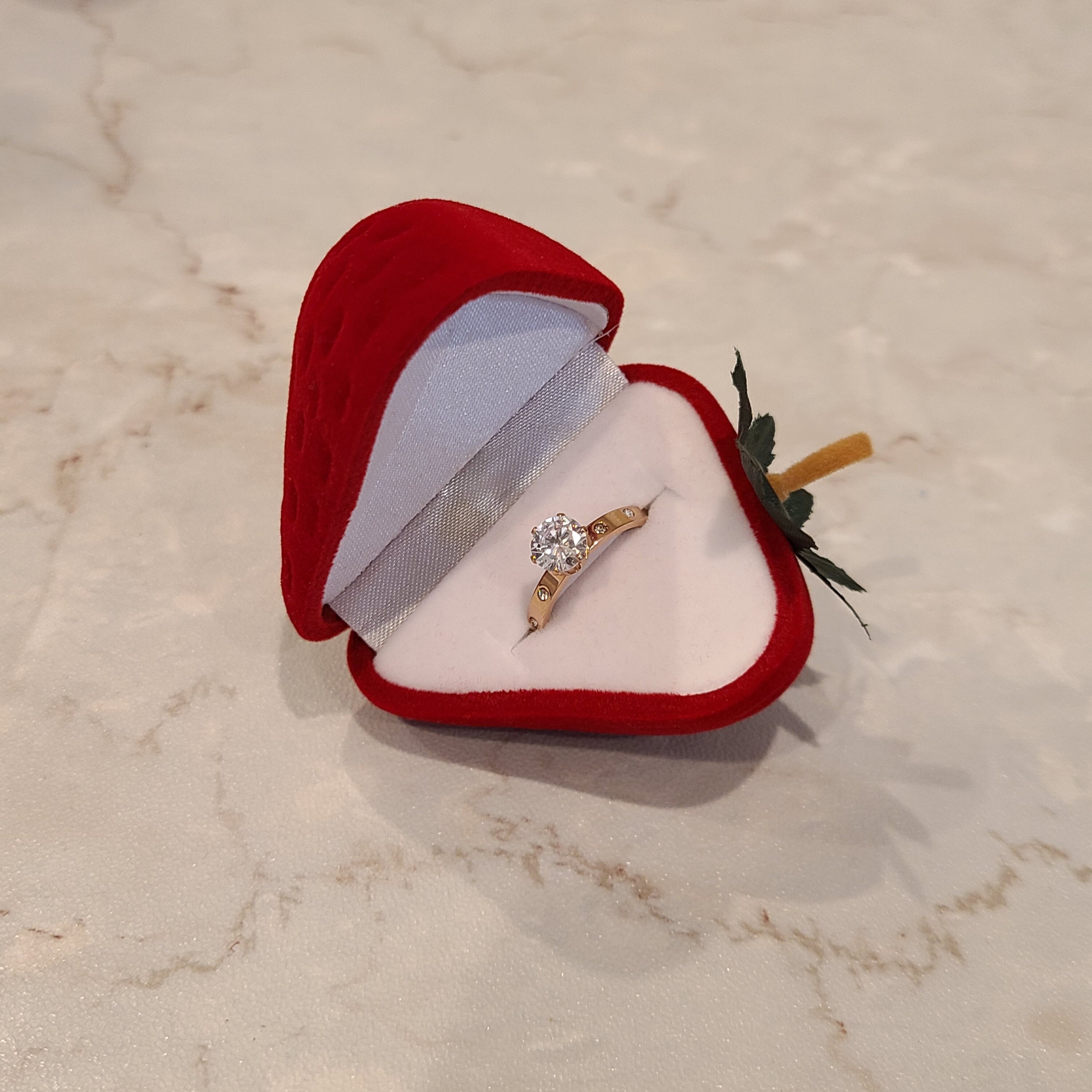 Strawberry Ring Box | Gift Box | Jewelry Box | Proposal Box | Ring Box ...