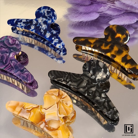 French Hair Claw Large Tortoise Shell Acetate Jaw Clip | Etsy