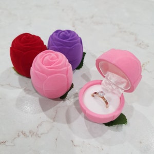 Rose Ring Box | Gift Box | Jewelry Box | Proposal Box | Ring Box ...
