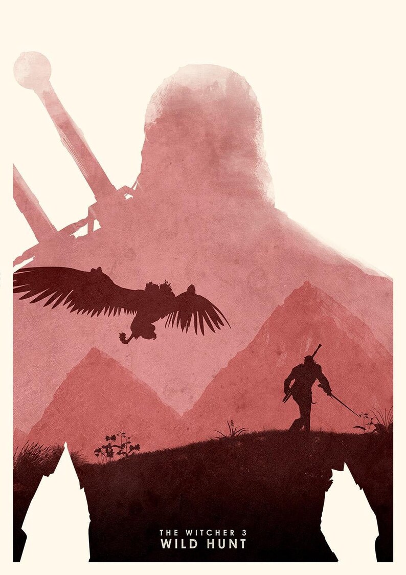 Witcher 3 Game Art Full Page Minimalist Poster Home Decor | Etsy