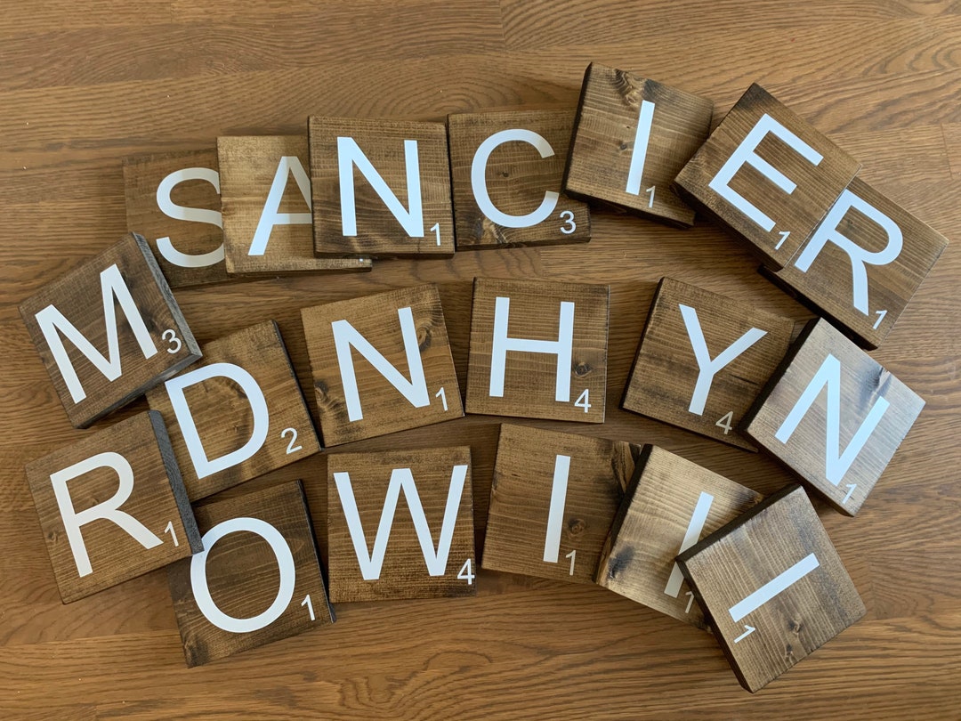Name Scrabble Tiles, Wooden Wall Decor, Custom Family Name ...