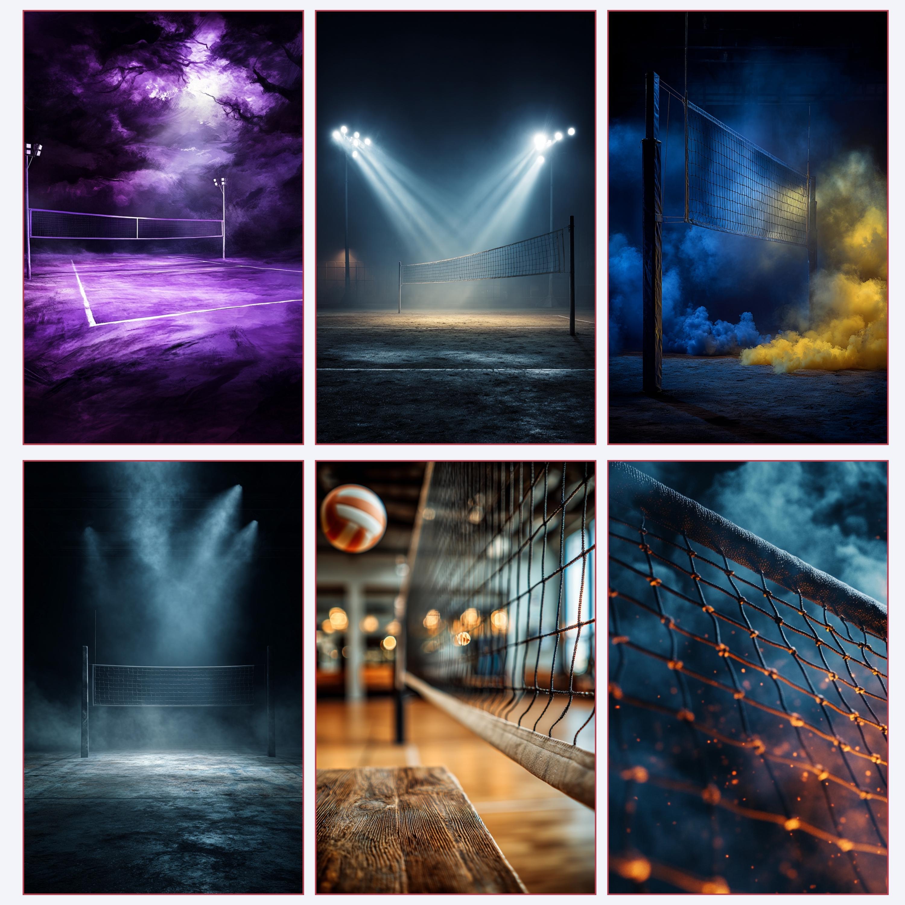 Volleyball Digital Backdrops: Sports Poster & Banner Backgrounds (JPG ...