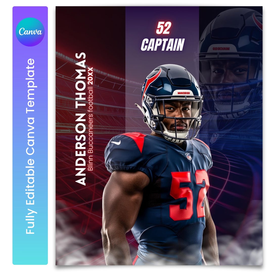 Custom Canva Football Backdrop Template, Editable Football Party Banner ...