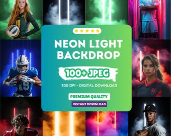 50 Neon Light Backdrops, Stadium Neon Backdrop, Sports Light Effects ...