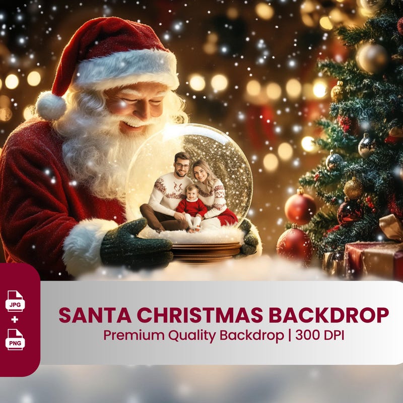 Santa Backdrop - Etsy