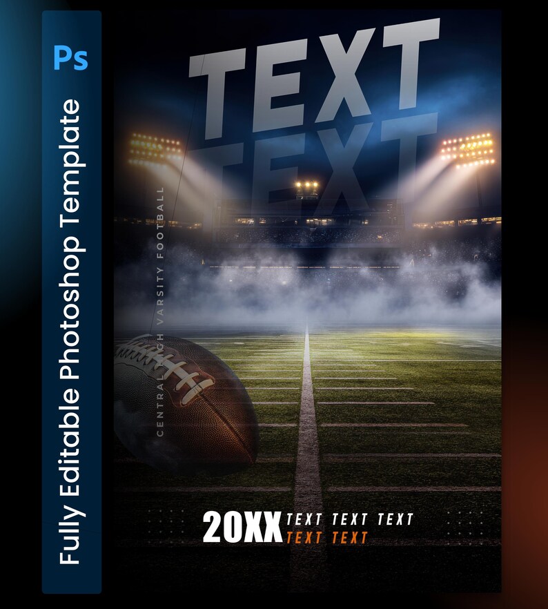 Photoshop Football Poster Templates: Senior Night Banner (PSD File) - Etsy