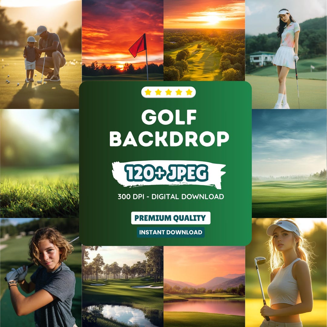 120 Golf Backdrops, Personalized Golf Backdrop for Birthday or ...