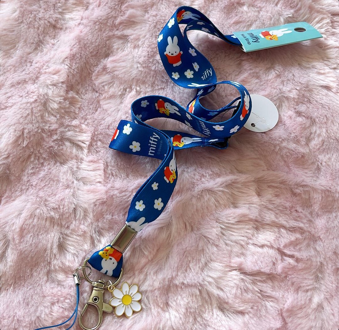 ONE LEFT! Cute Kawaii Miffy Bunny Flower Lanyard for Bag Purse Backpack ...