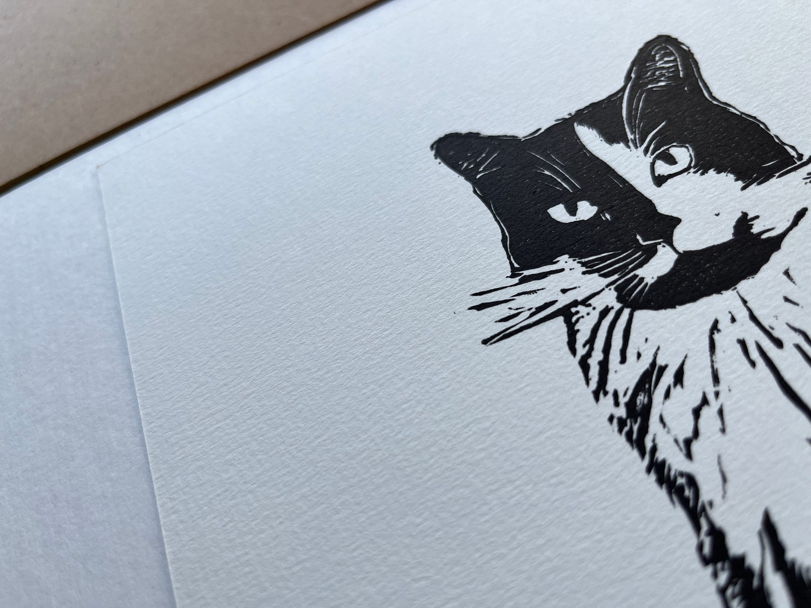 Circle of Curiosity| Original Linocut| Tuxedo Cats| Printmaking Cat Art ...