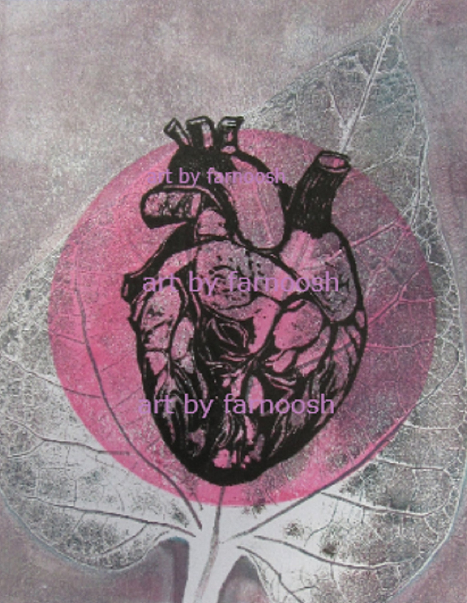 Original Linocut & Monoprint| Fine Art Printmaking| Heart Series| #72 ...