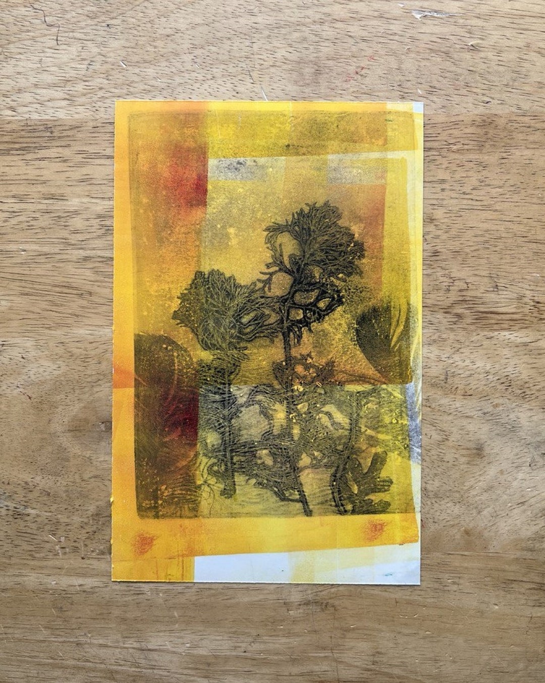 Original Monoprint| Fine Art Printmaking| Under Water Series|#2 |10"x 8 ...
