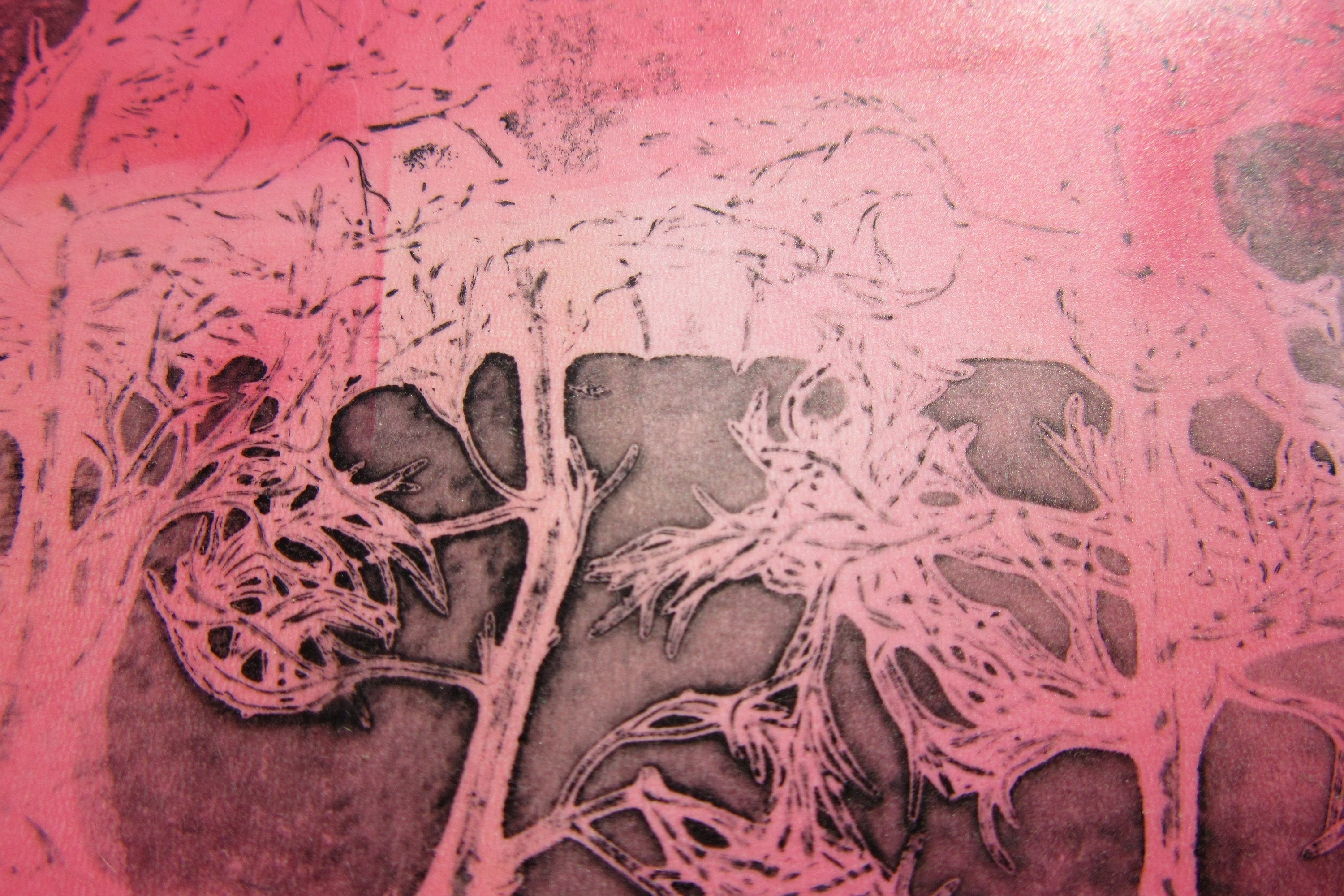 Original Monoprint| Fine Art Printmaking| Birds on the Fields Series ...