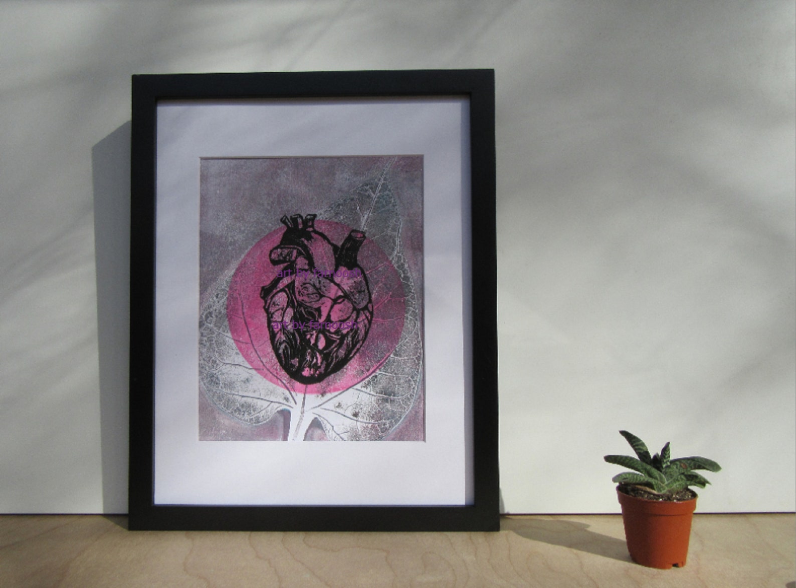 Original Linocut & Monoprint| Fine Art Printmaking| Heart Series| #72 ...