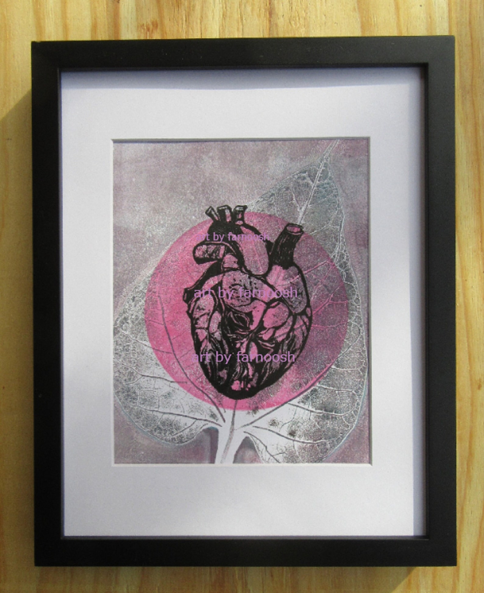 Original Linocut & Monoprint| Fine Art Printmaking| Heart Series| #72 ...