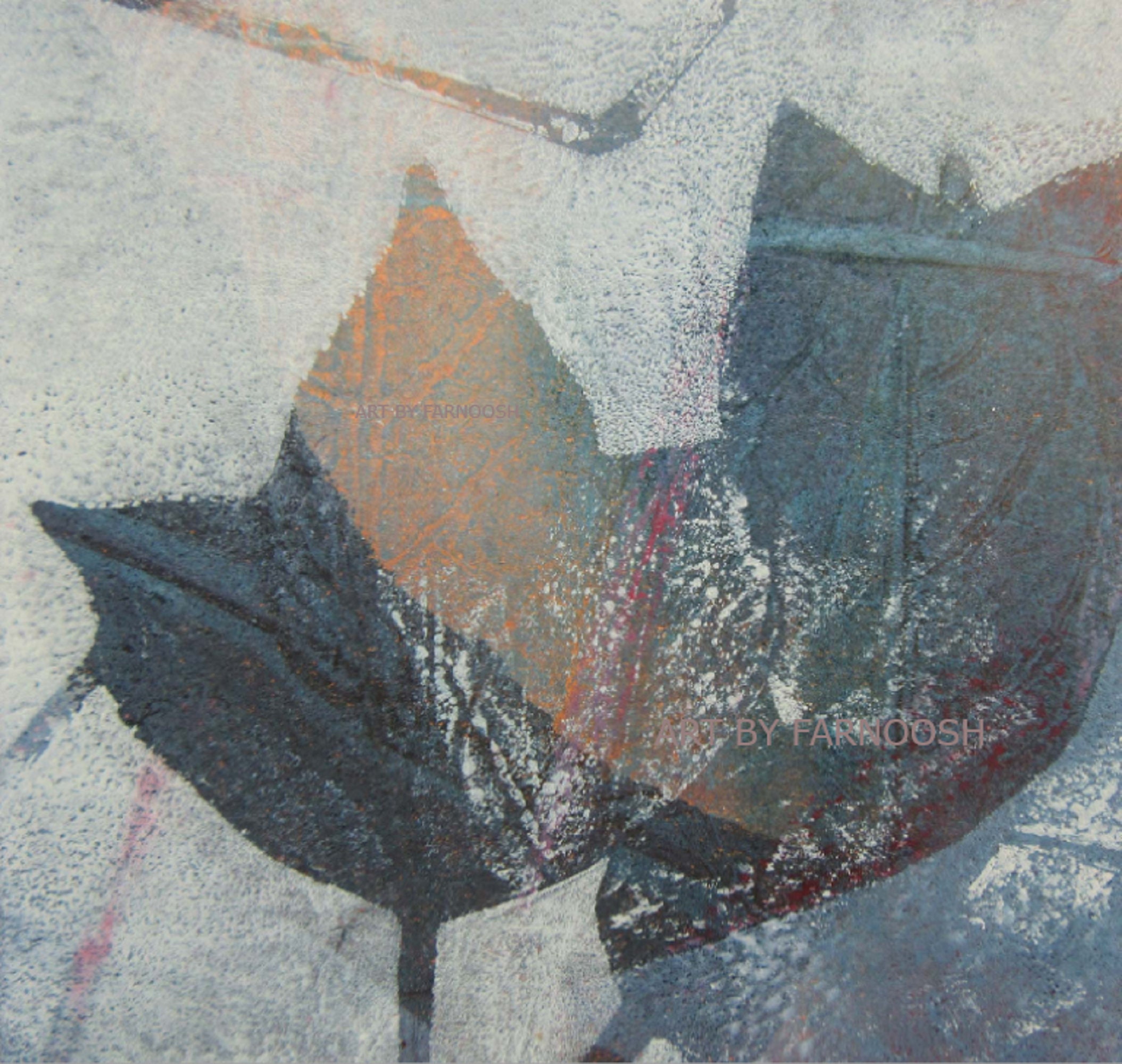 Original Monoprint| Fine Art Printmaking| Scents of Fall Series #4| 8"x ...