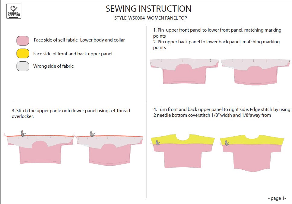 Women Panel Top PDF Sewing Pattern Sizes 2XS-3XL - Etsy Australia