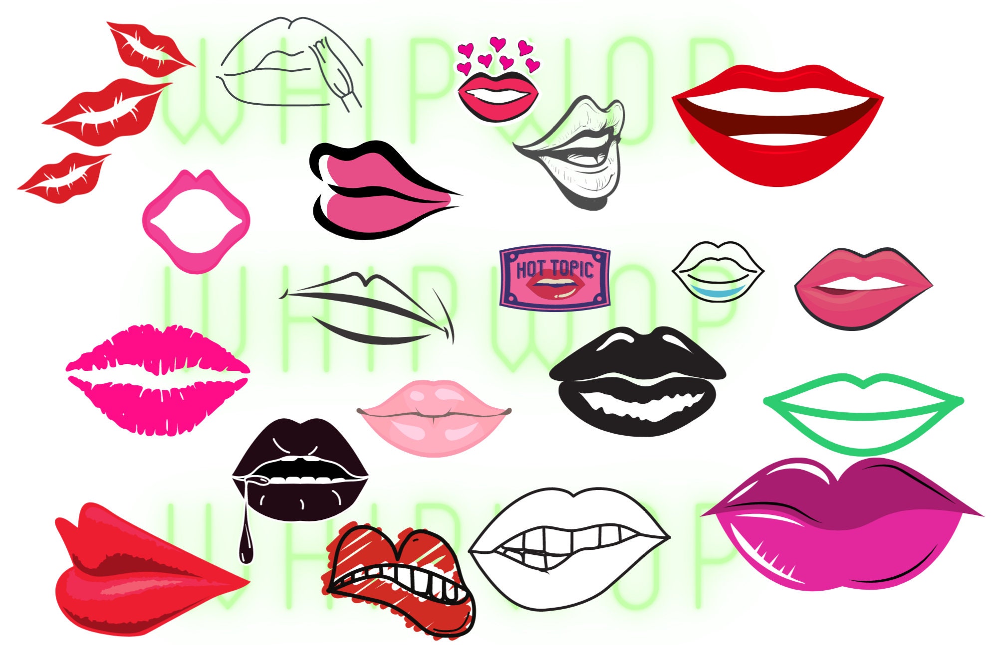 Lip Service 20 SVG Lips - Etsy