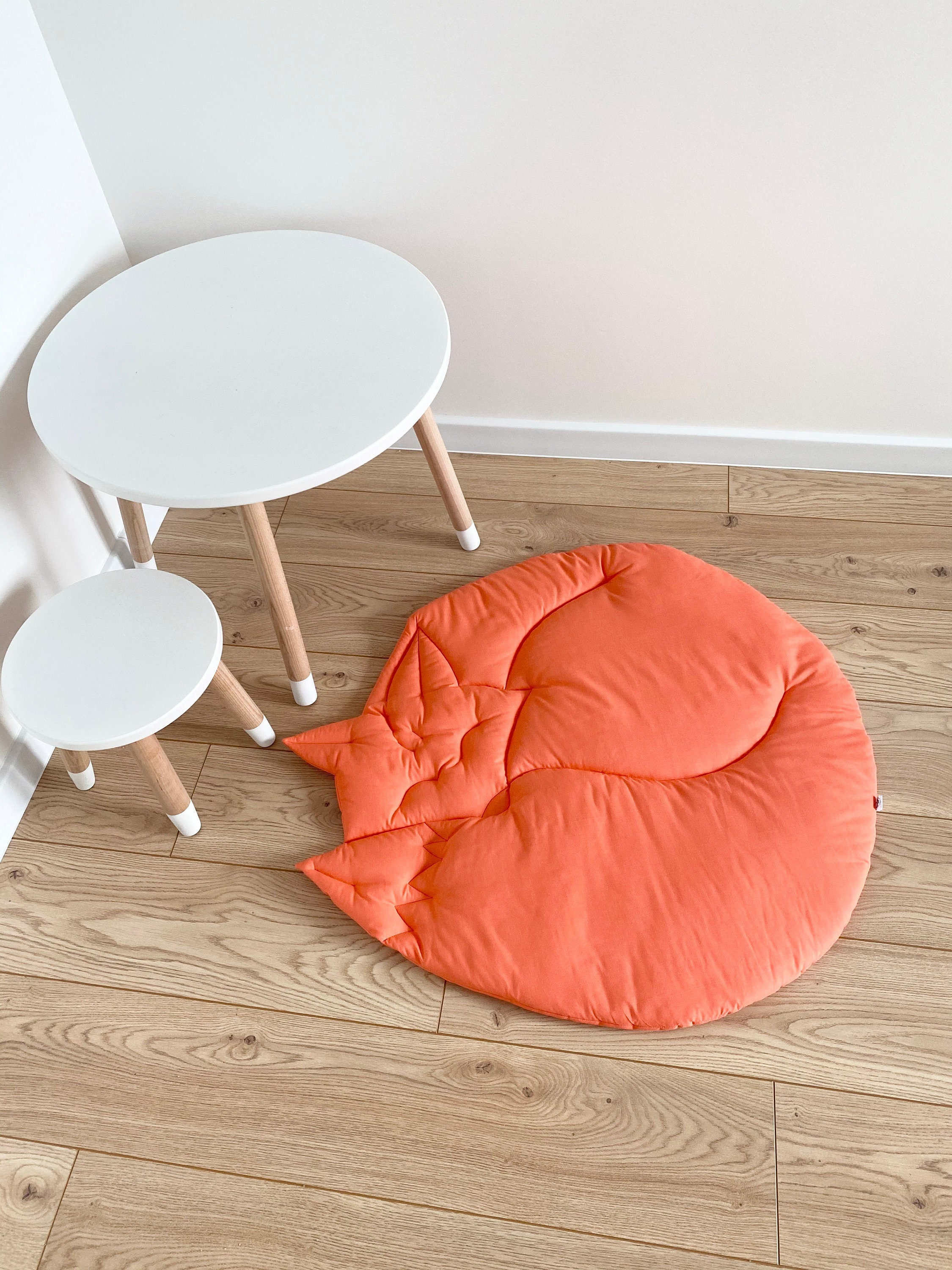 Fox Play Mat From Natural Cotton, Rug for Nursery, Forest Nursery Decor ...