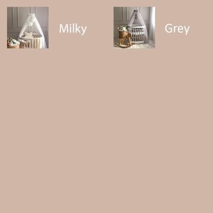 ONLY Beige Baby Crib Canopy With Pompoms: Nursery Decor, Crib Baldachin ...