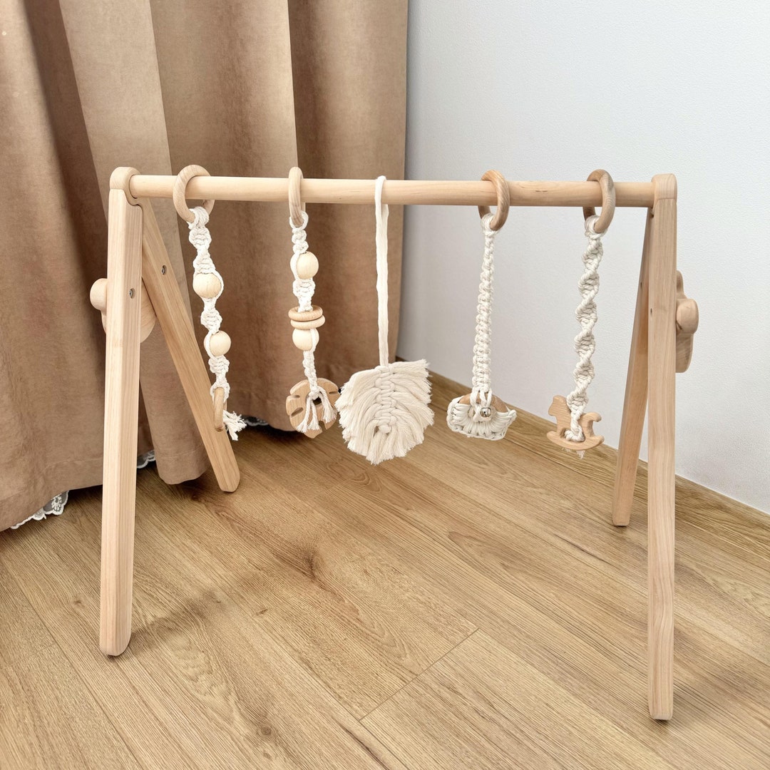 Baby Wooden Gym, Play Gym, Baby Activity Gym, Toddler Gym, Macrame ...